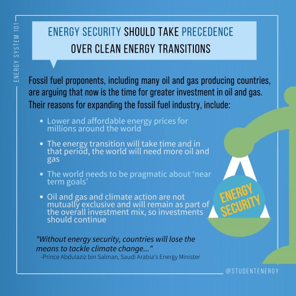 Energy 101: Energy Security vs Climate Action — Student Energy